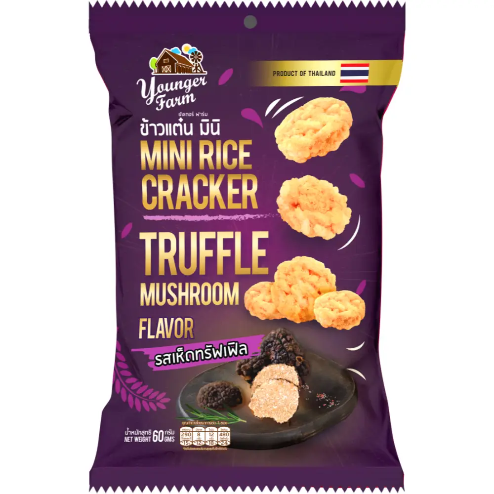 Younger Farm Mini Rice Crackers (Truffle Mushroom) 60g | Crackers ...