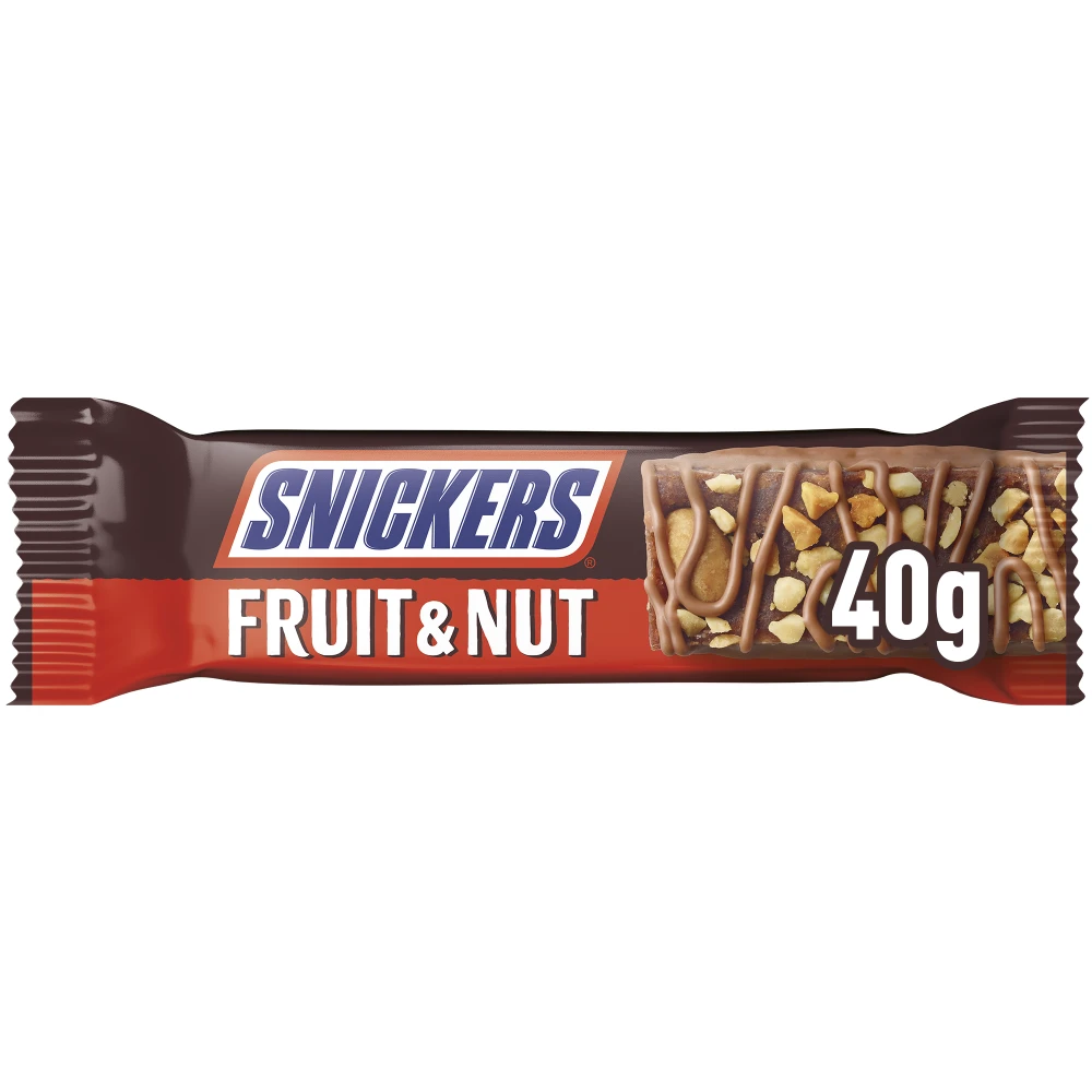Snickers Triple Treat Fruit, Nut & Chocolate Snack Bar 40g | Snacks ...