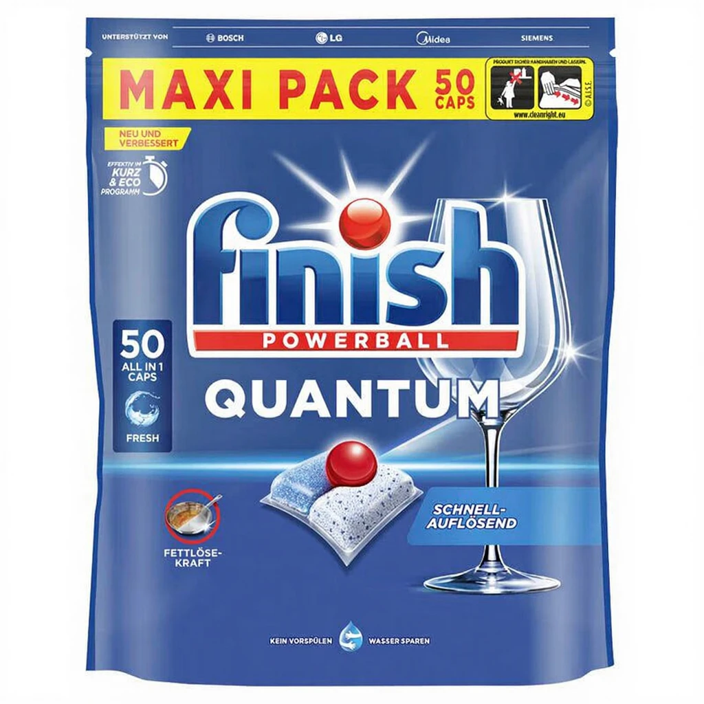 Finish Quantum Fresh All in 1 Maxi Pack 50 Caps | Geschirrspülmittel ...