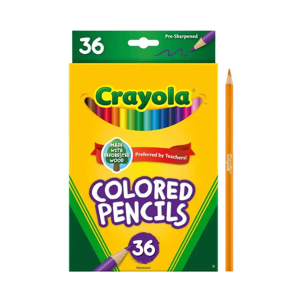 Crayola 36 Coloured Pencils Eco Pencil Set | Drawing Painting Supplies ...