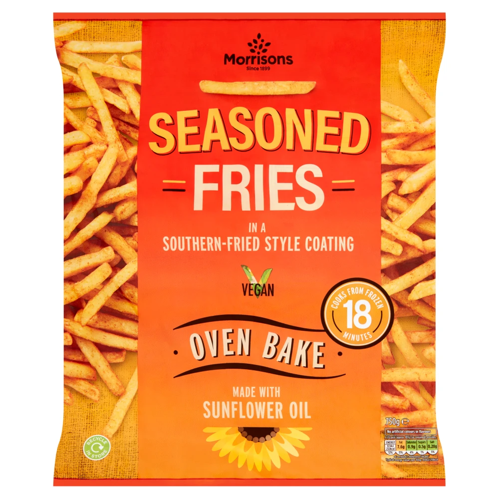 Morrisons Seasoned Fries 750g | Frozen Chips & Potatoes | Joybuy