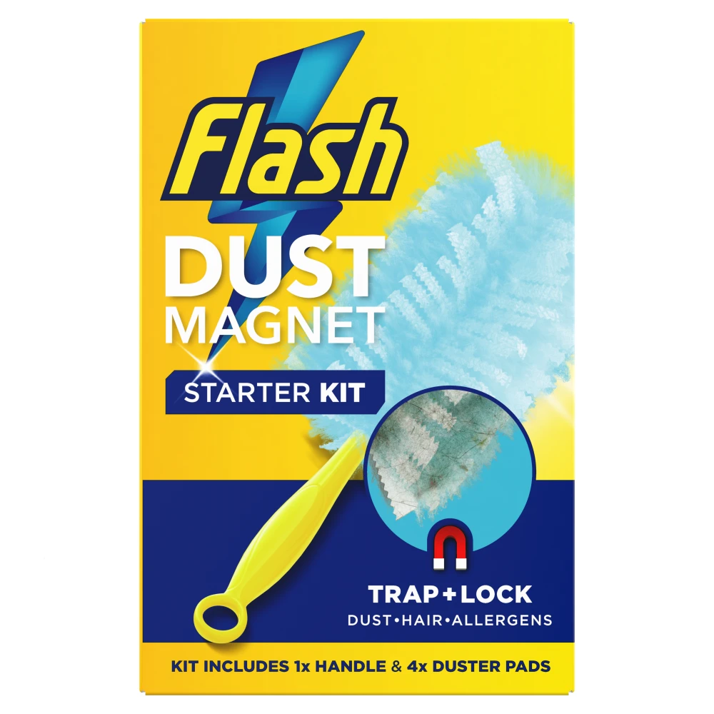 Flash Duster Dust Magnet Starter Kit (1 Handle + 4 Refills) | Cleaning ...