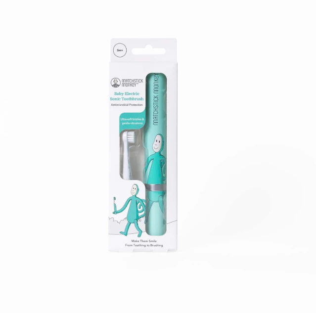 Matchstick Monkey Baby Sonic Toothbrush 3+ Months | Baby Toothbrush ...