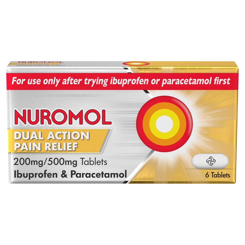 Nuromol Dual Action Pain Relief 6 Tablets | Pain Killers | Joybuy
