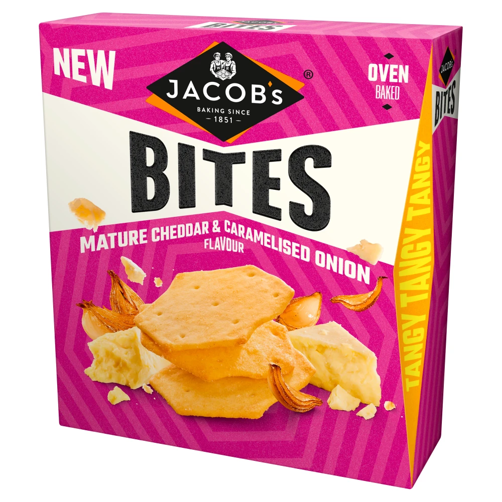 Jacob's Bites Mature Cheddar & Onion Crackers 125g | Crackers ...