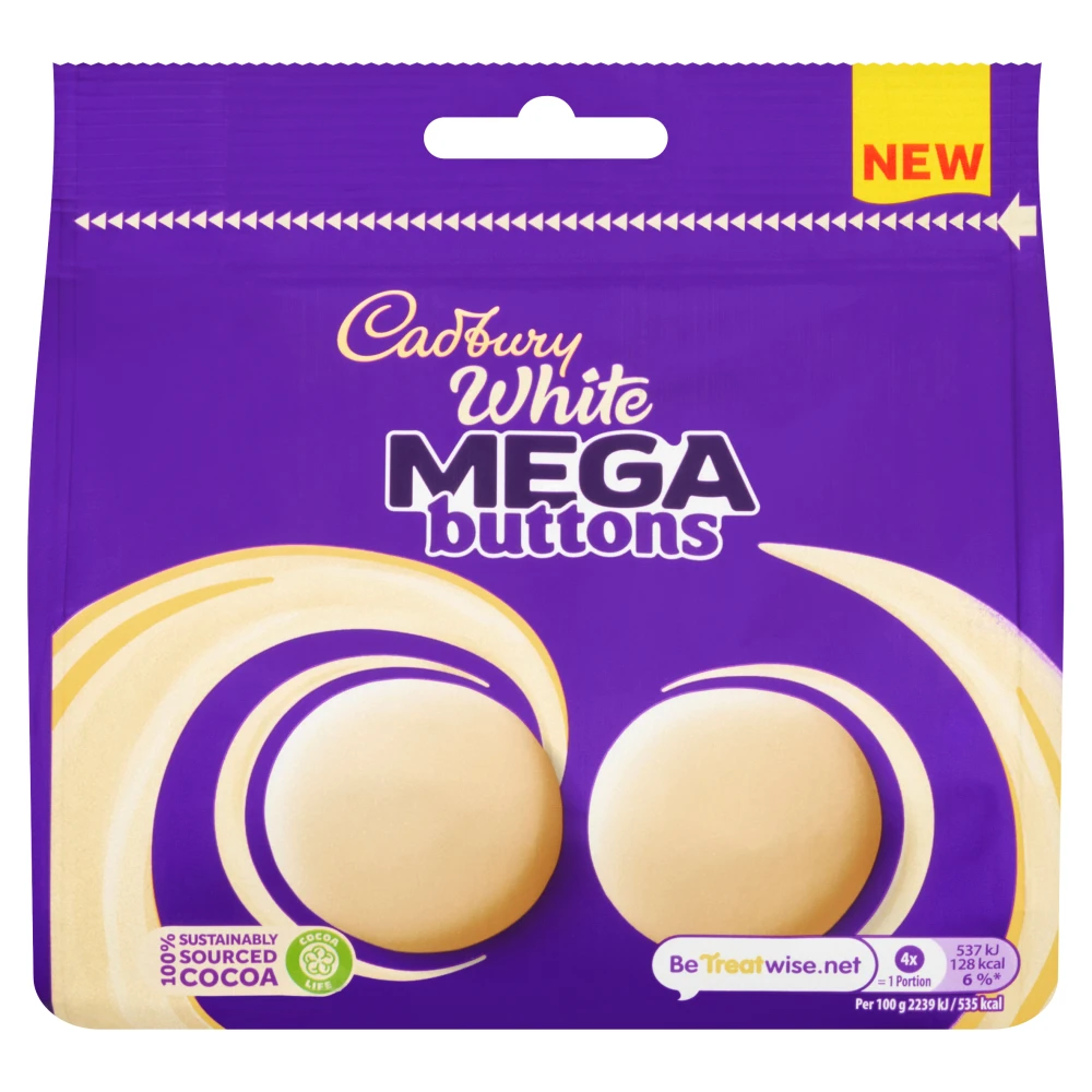 Cadbury White Mega Buttons 192 G | Chocolate | Joybuy