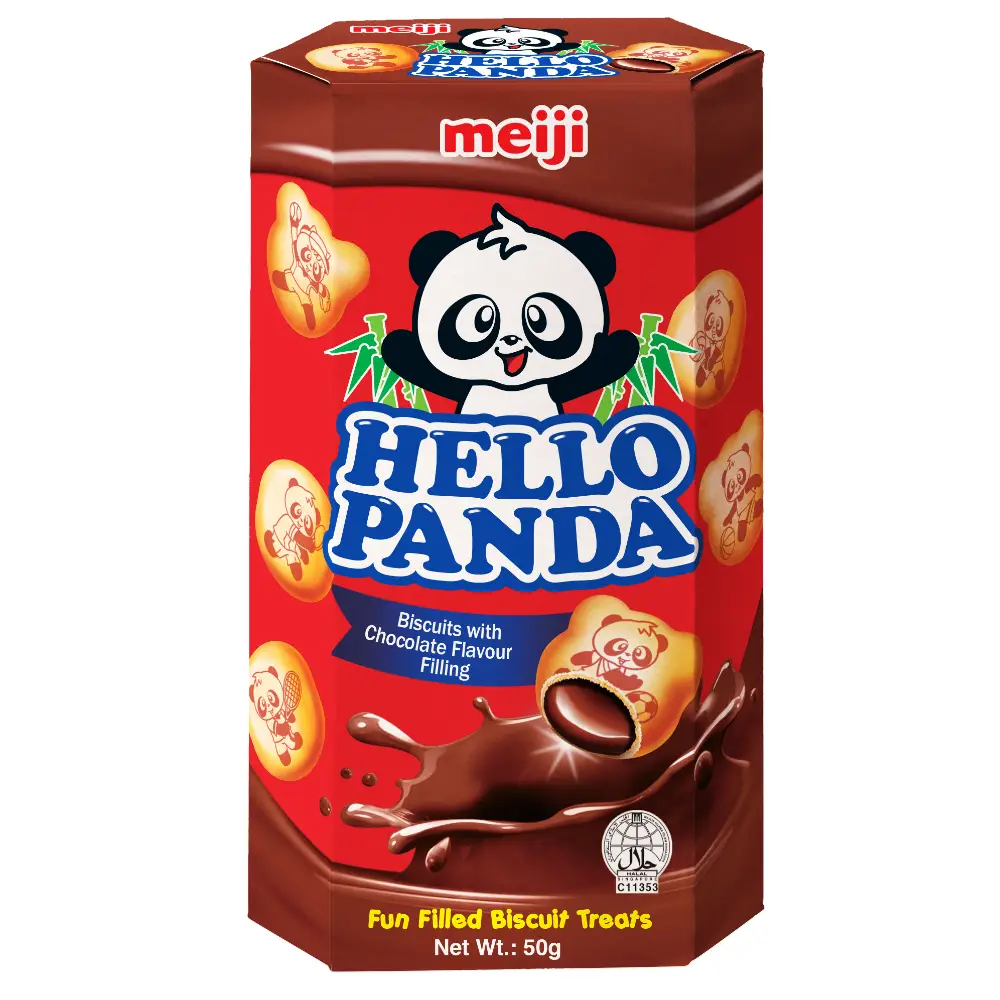 Meiji Hello Panda Biscuits with Chocolate Filling 50g | Biscuits | Joybuy