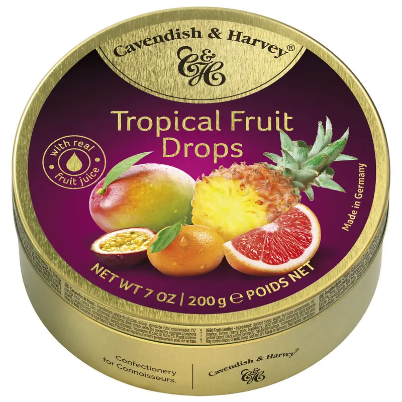 Cavendish & Harvey Tropical Fruit Drops 200g | Sweets | Joybuy