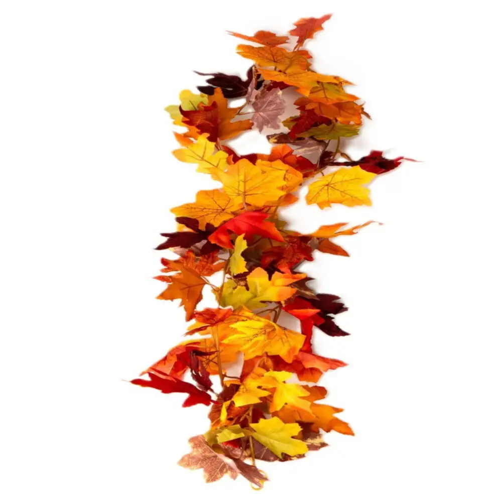 【£3 off over £10】Marrybox Fall Garland Maple Leaf Red 1.8m | Halloween ...
