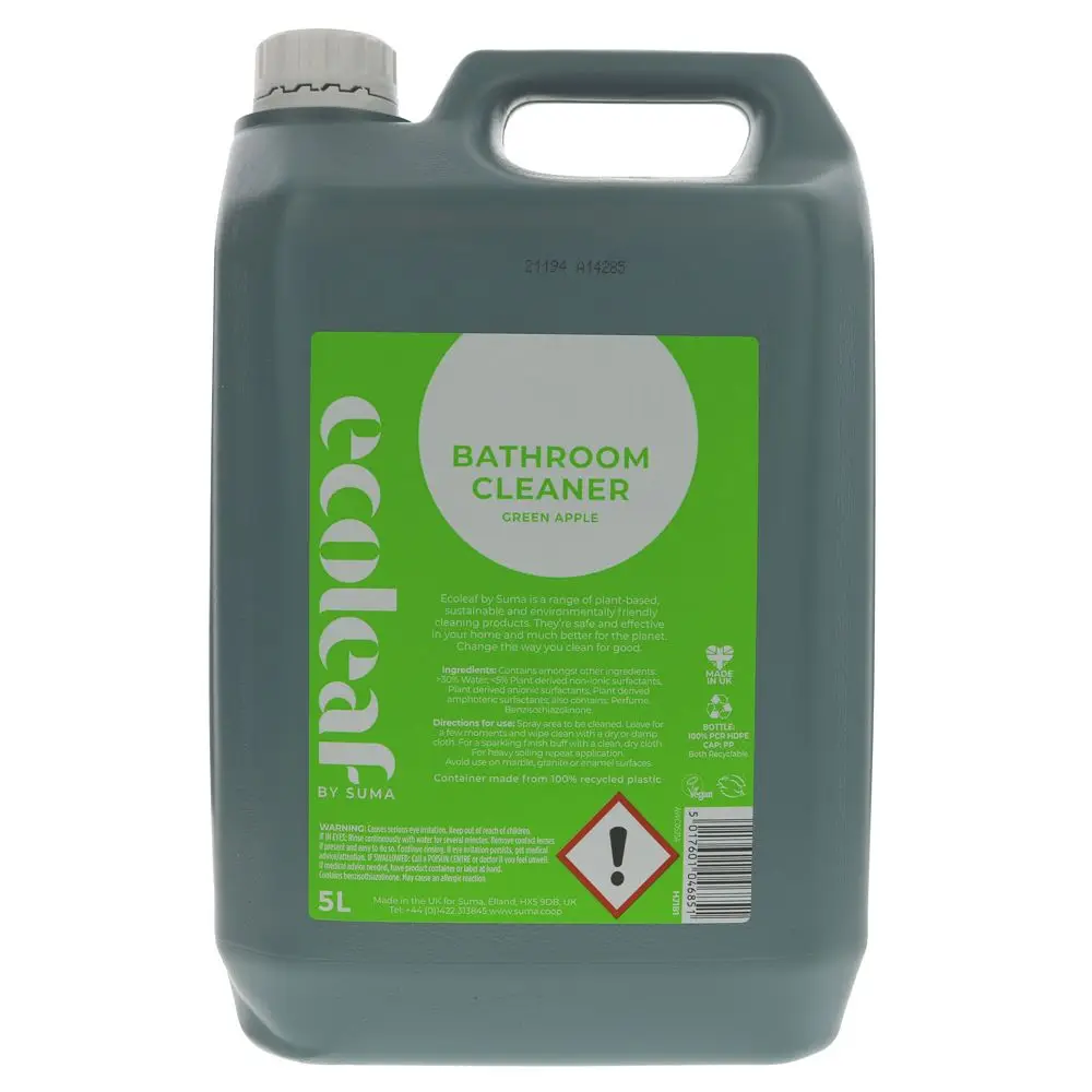 Ecoleaf by Suma Bathroom Cleaner, Green Apple, 5l | Bathroom Cleaners ...