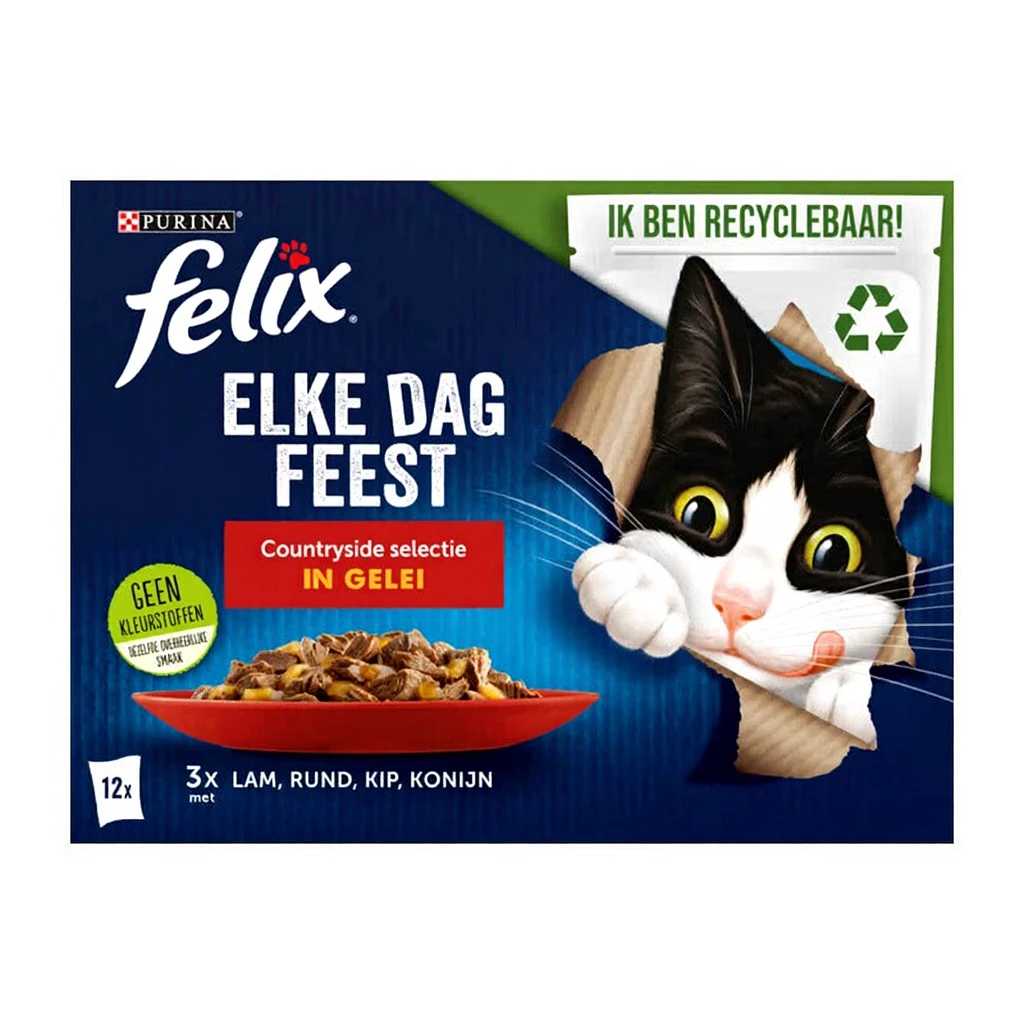 Felix Tendres Effilés sélection campagne Sachets pour chat au boeuf ...