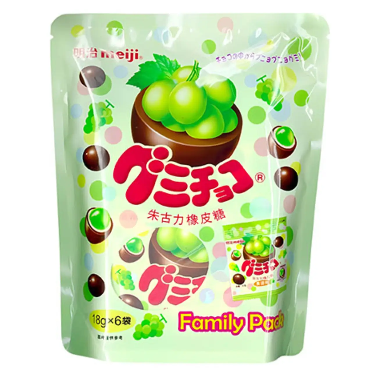Meiji Gummy Chocolate - Grape 6 X 18g | Chocolate | Joybuy