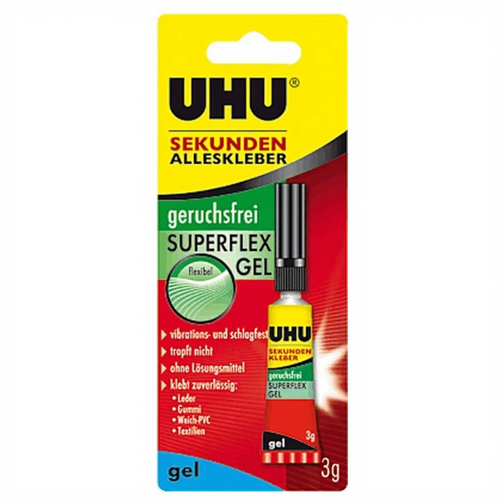 UHU Sofort Alleskleber Tube Geruchlos Superflex Gel 3g | Klebstoffe für ...