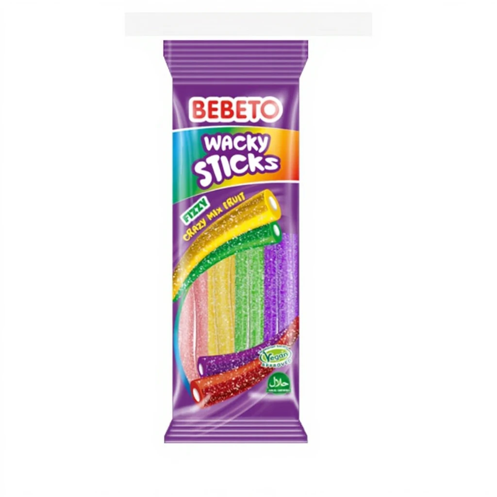 Bebeto Wacky Stick Crazy Tutti Frutti 180g | Süßigkeiten | Joybuy