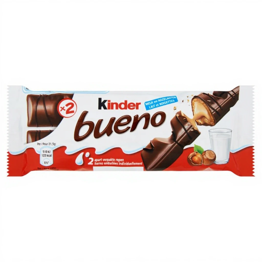 Kinder Bueno Melk En Hazelnoten 2 Stuks 43 G | Chocolade | Joybuy