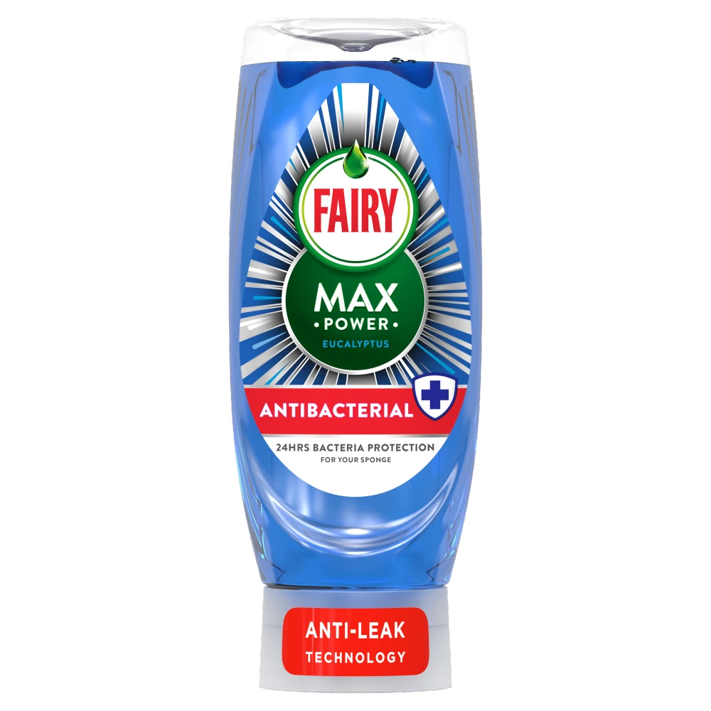 Fairy Max Power Washing Up Liquid, Antibacterial, Eucalyptus, 450ml ...