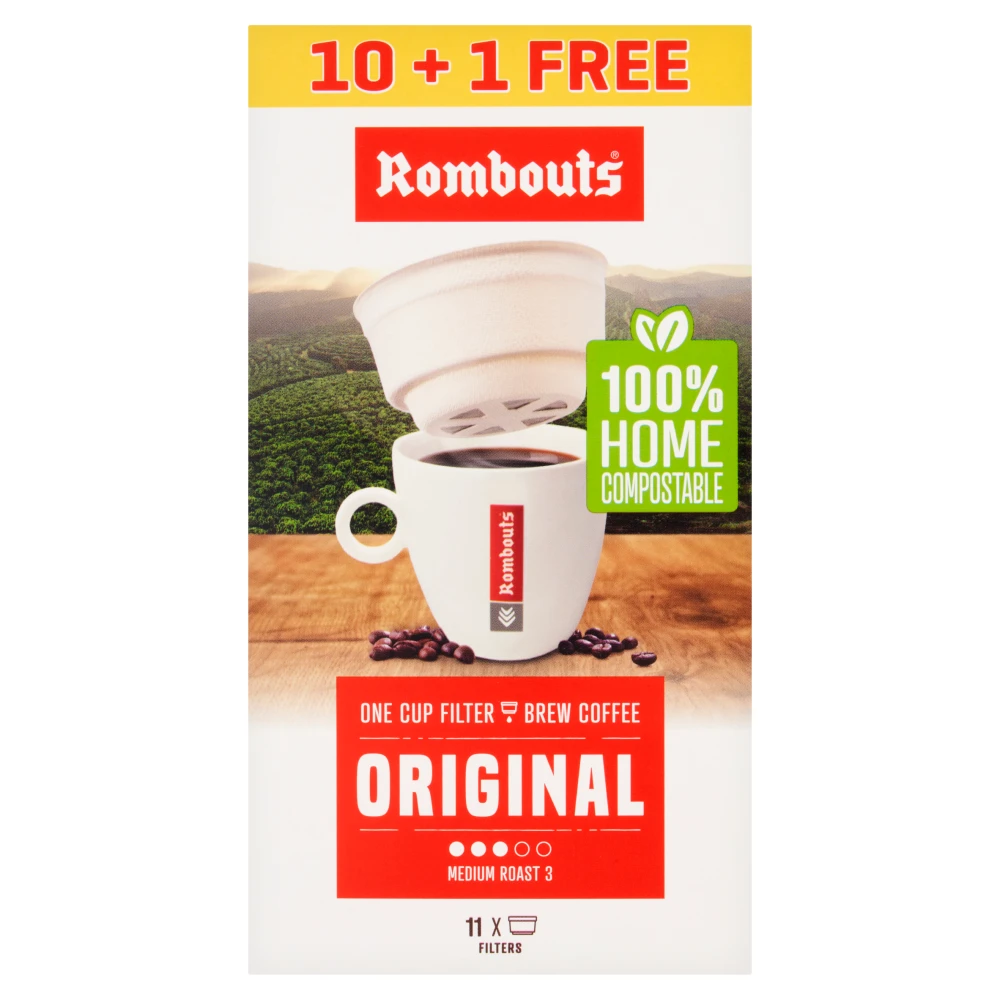Rombouts Original Compostable One Cup Filter Coffee 70g | Coffee, Cacao ...