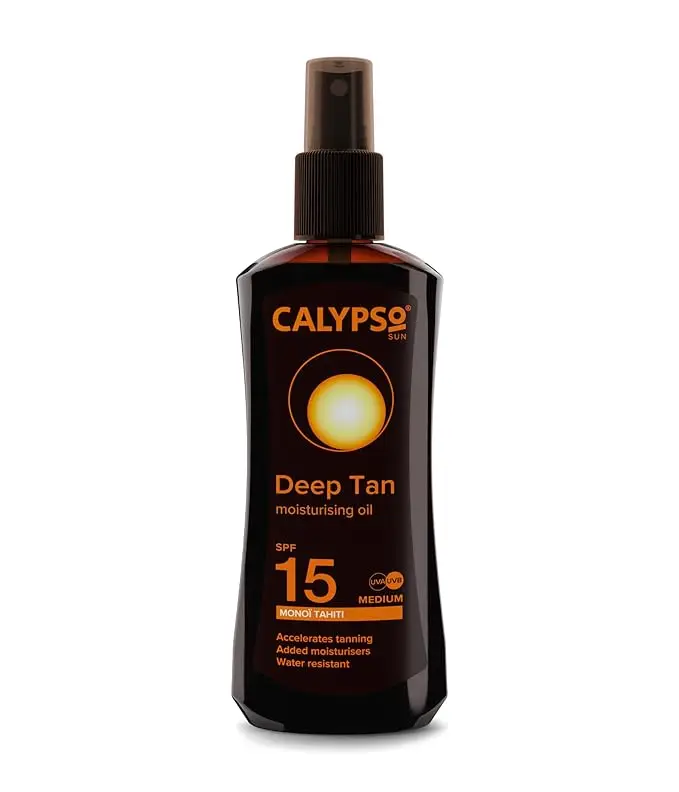 Calypso Sun Protection Deep Tanning Oil Spray 15 Medium 200ml | Tanning ...