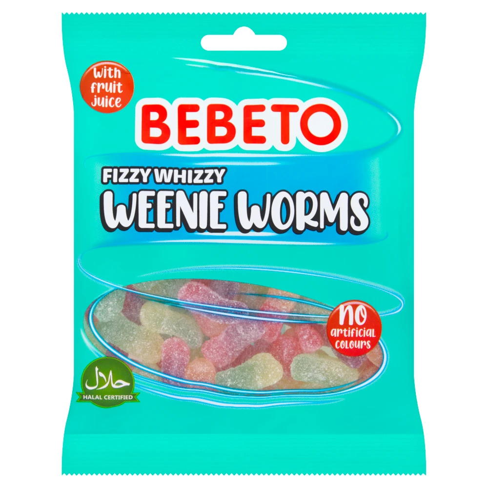Bebeto Fizzy Whizzy Weenie Worms 150g | Sweets | Joybuy