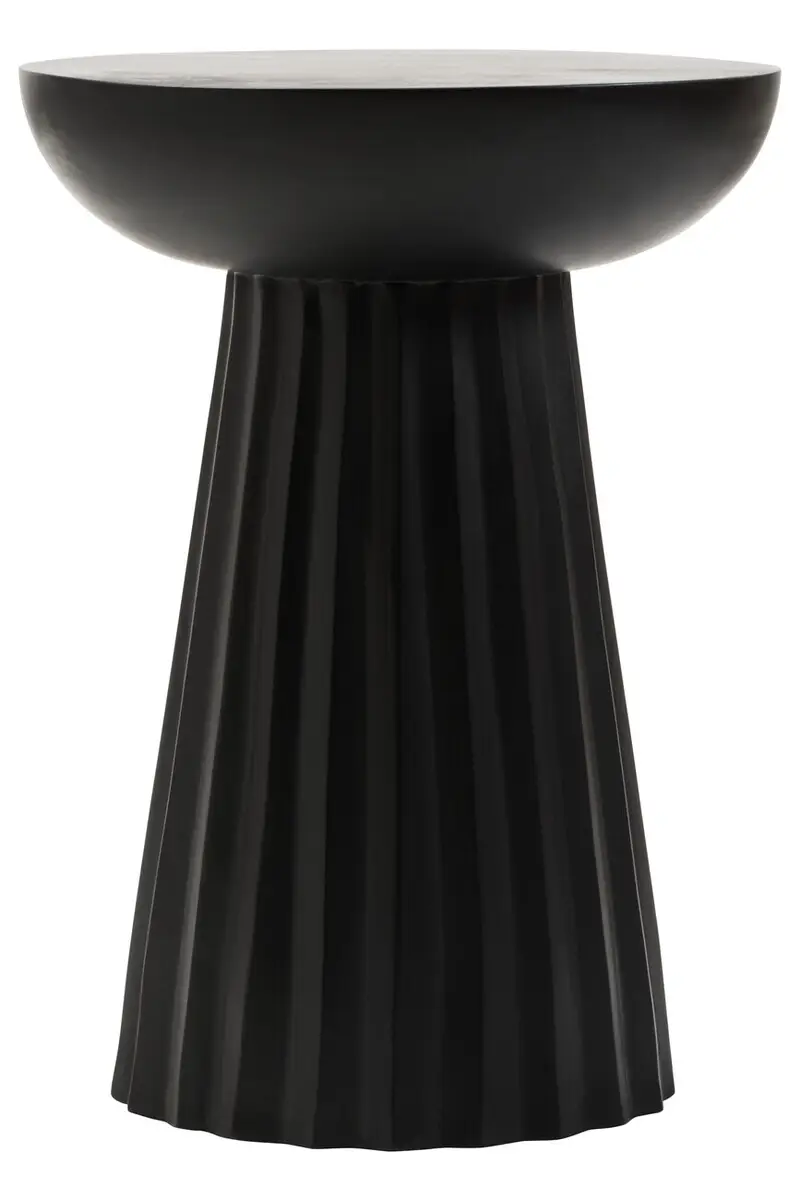 Fifty Five South Walsa Side Table Ribbed Mango Wood Black | Coffee ...