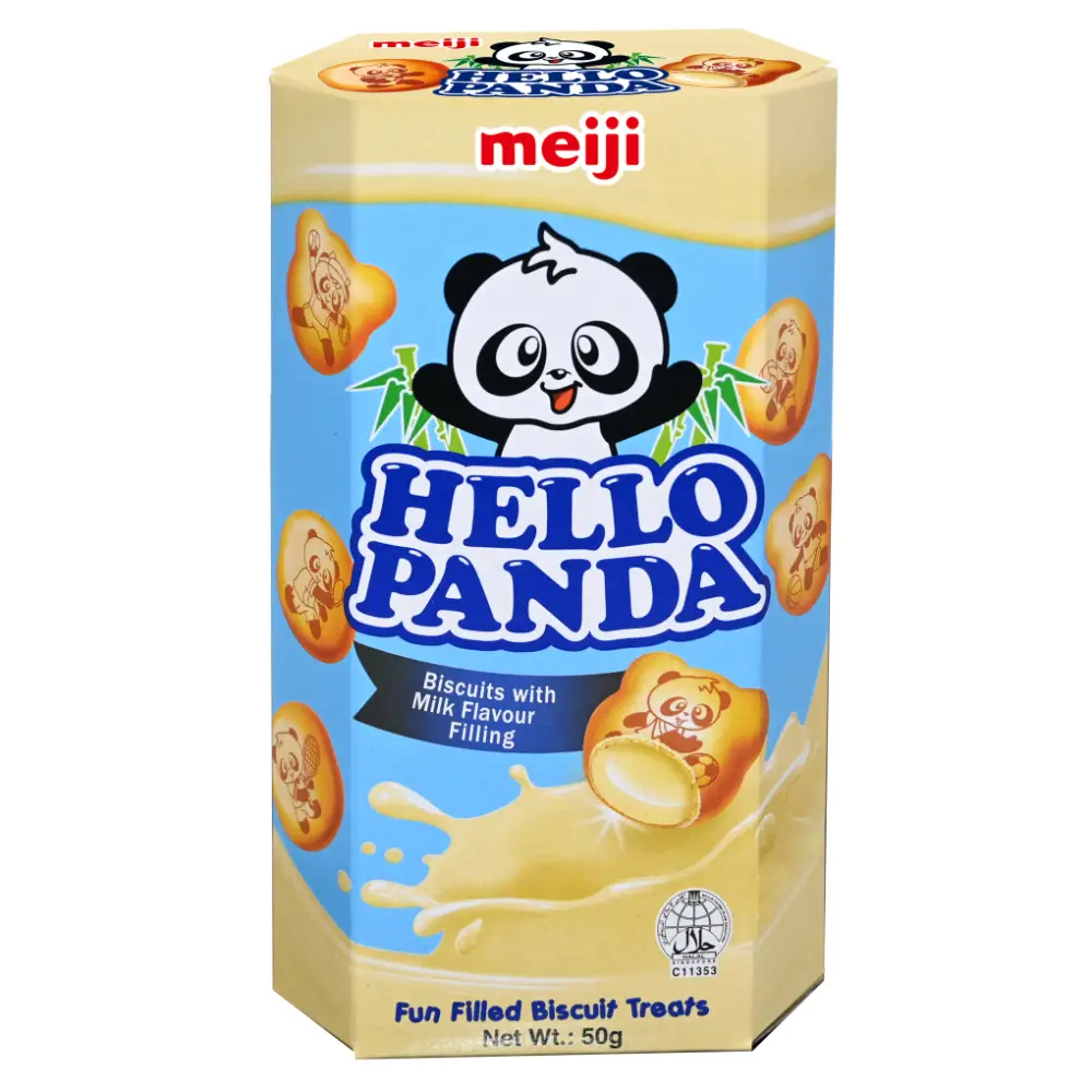 Meiji Hello Panda Biscuits with Milk Flavoured Filling 50g | Biscuits ...
