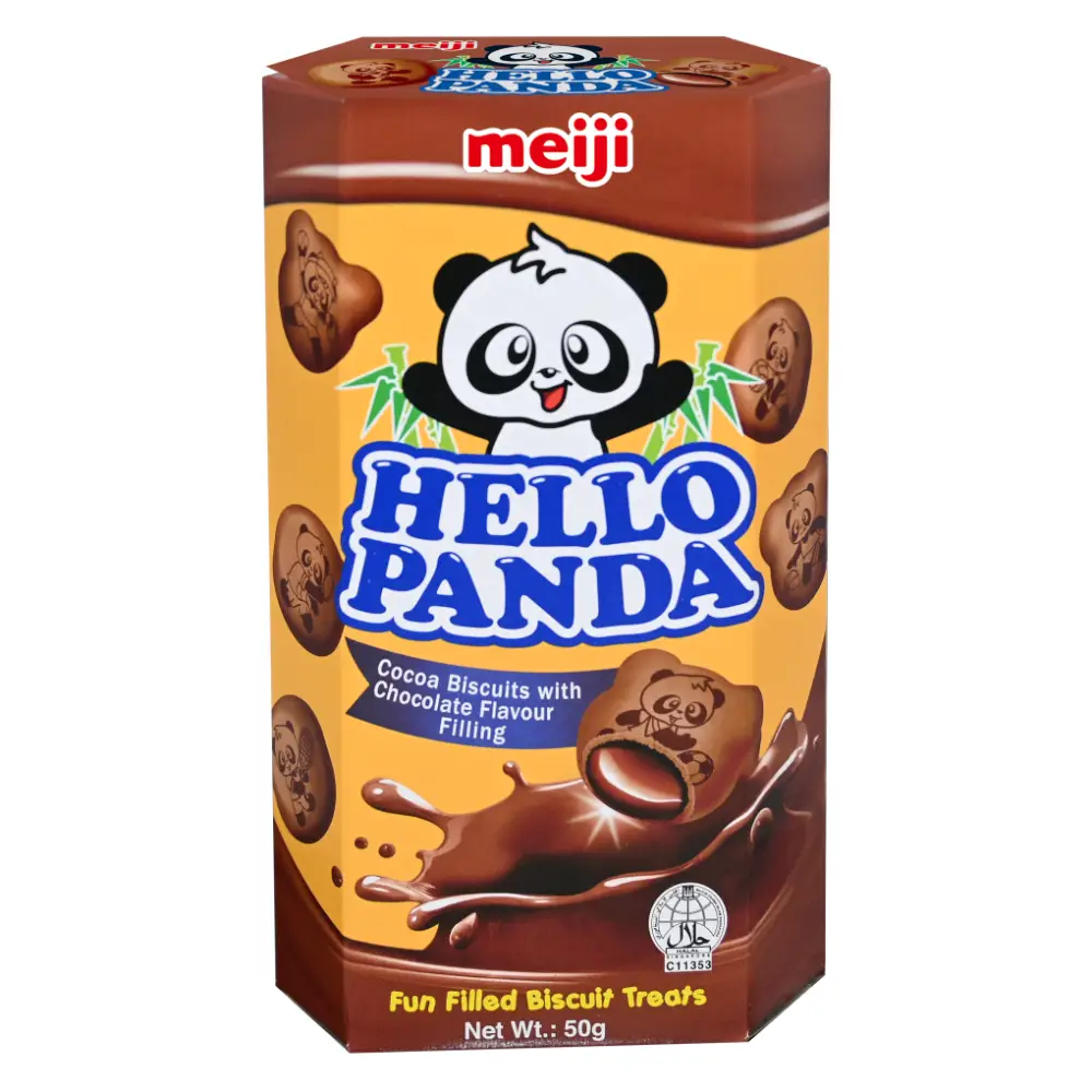 Meiji Hello Panda Biscuits with Double Chocolate Filling 50g | Biscuits ...