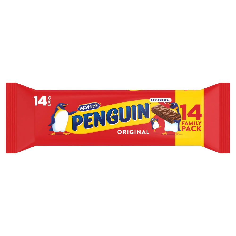 McVitie's Penguin Milk Chocolate Biscuit Bar 14pk 344.4g | Biscuits ...