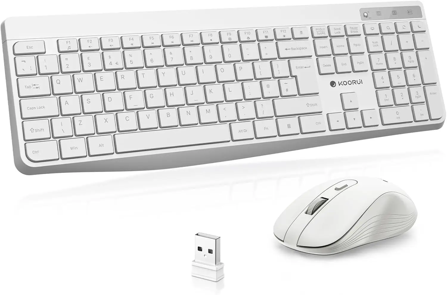 Koorui Wireless Keyboard And Mouse Combo, 12 Multimedia And Shortcut ...