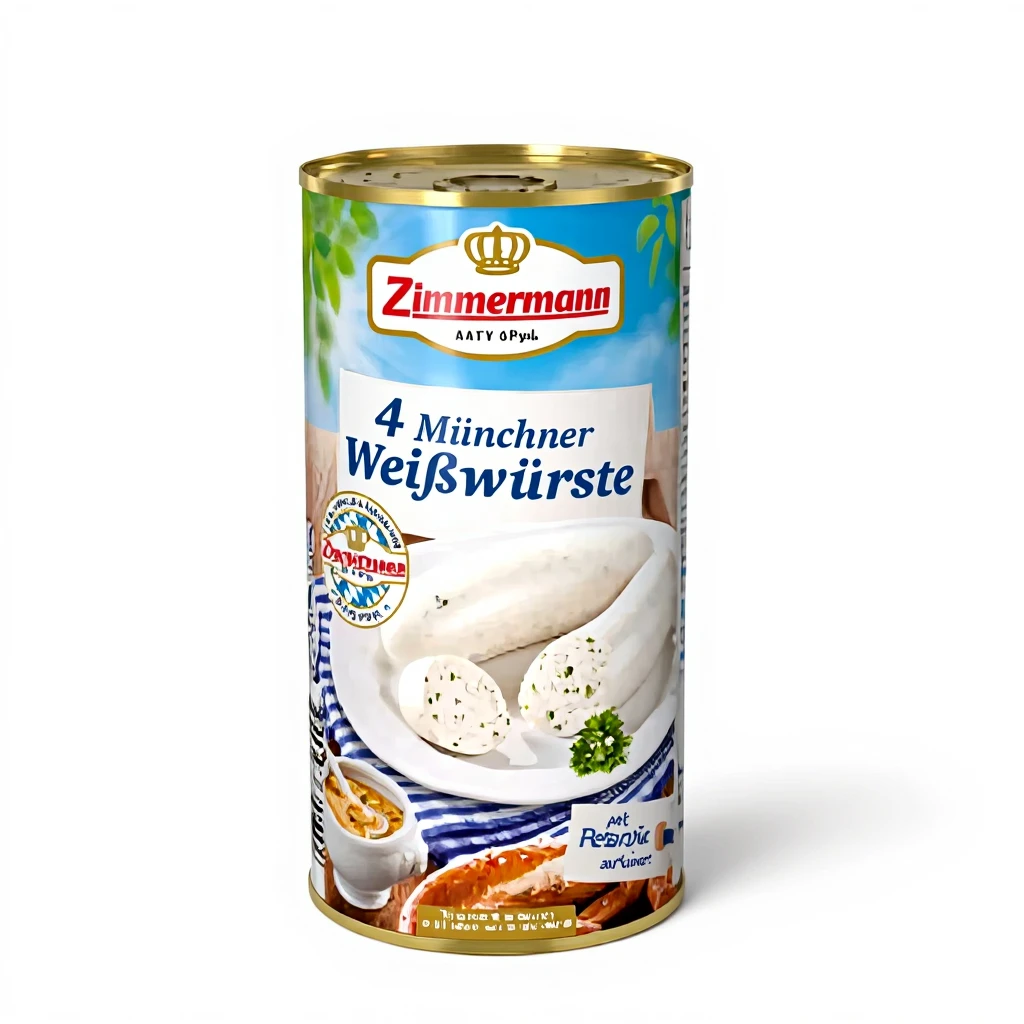 Zimmermann Münchner Weißwürste Dose (4 x 62.5 g) 250g | Dosenware | Joybuy
