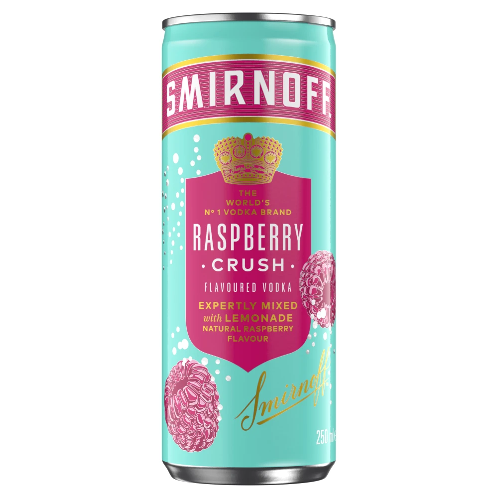Smirnoff Raspberry Crush & Lemonade 250ml | Cocktails & Pre-Mixed ...