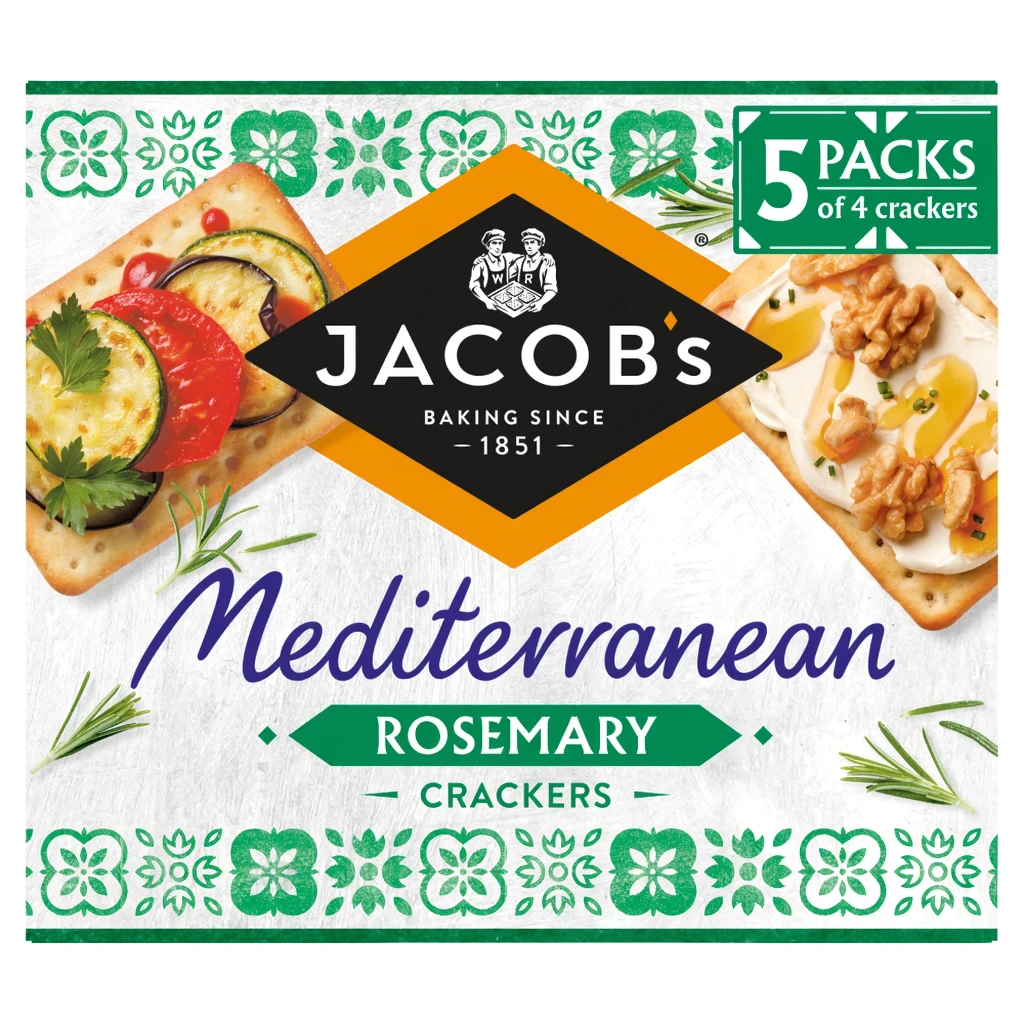 Jacobs Mediterranean Rosemary Crackers 5pack 190g | Crackers ...
