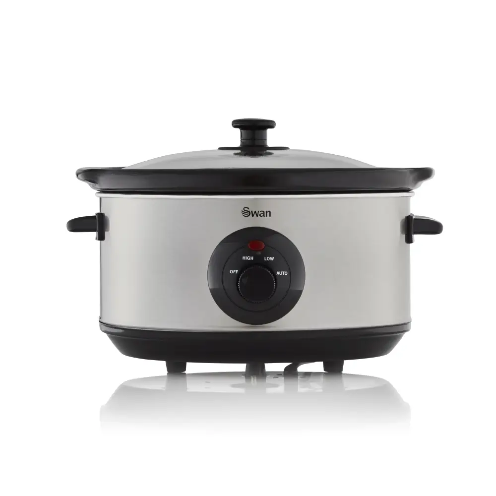 Swan Sf17020n 3.5 Litre Oval Stainless Steel Slow Cooker With 3 Cooking ...