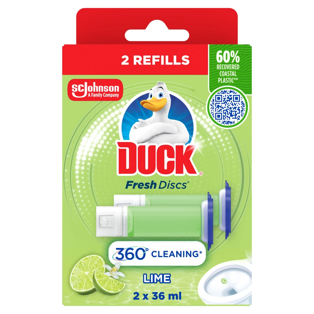 Duck Toilet Fresh Disc Refills Lime Duo 2x36ml | Toilet Cleaners | Joybuy