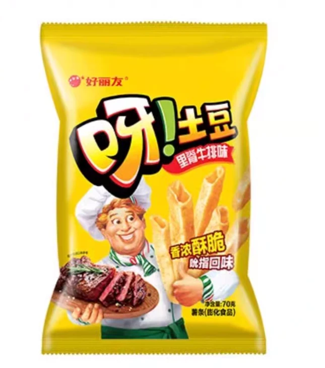 Orion French Fries Tenderloin Steak Flavour 70g 呀!土豆里脊牛排味70g | Crisps | Joybuy
