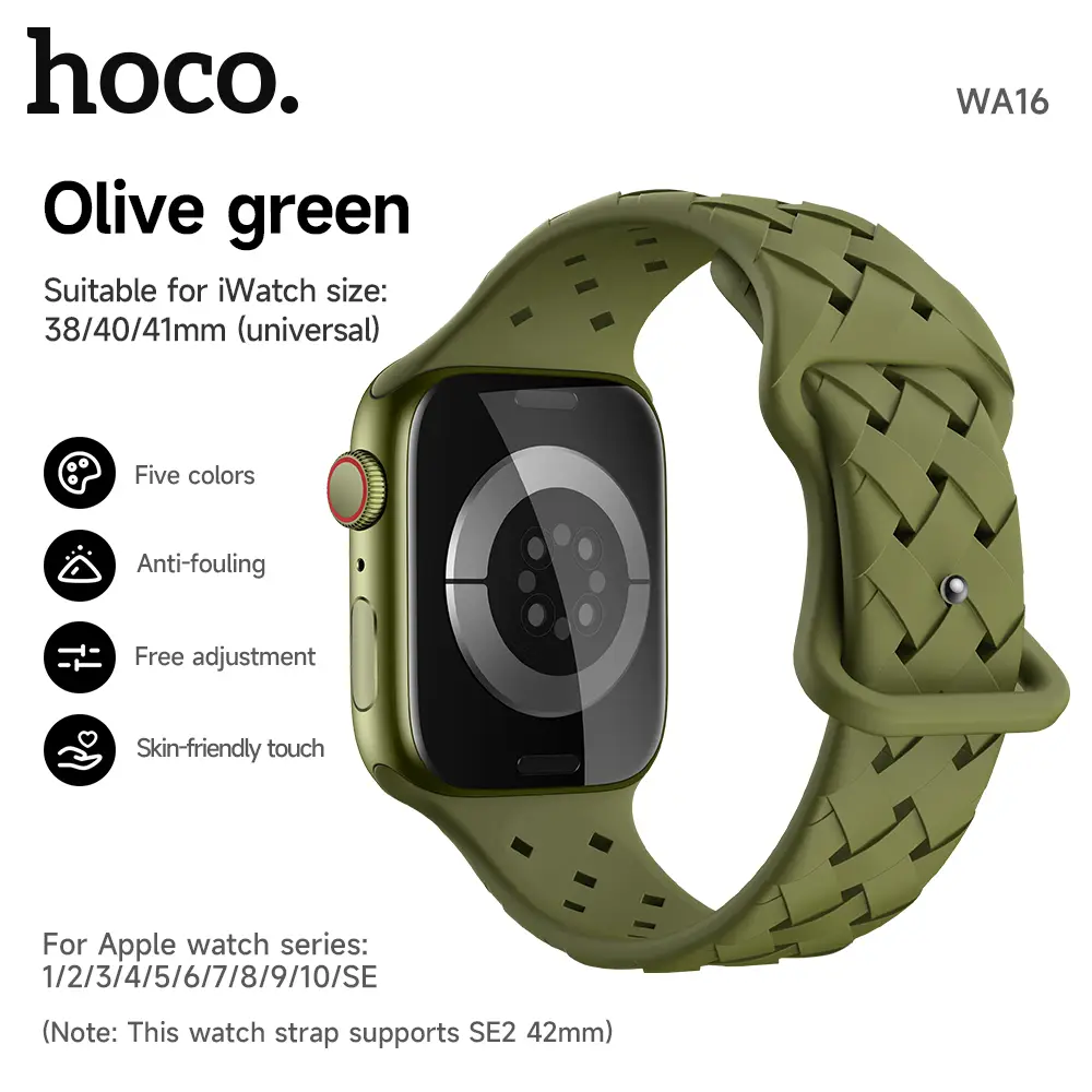 Hoco Iwatch Band Wa16 Flexible Series - Bamboo Pattern - Olive Green ...