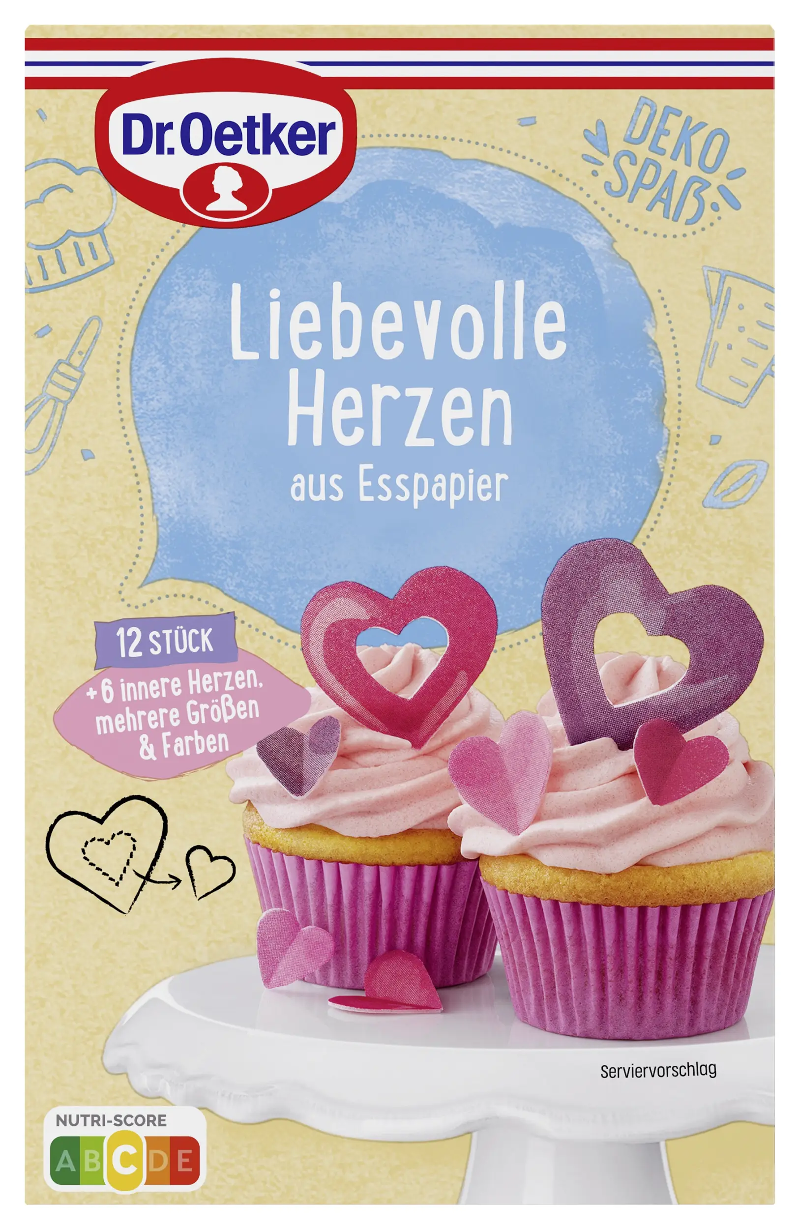 Dr. Oetker Liebevolle Herzen aus Esspapier 12 Stk. | Backzutaten ...