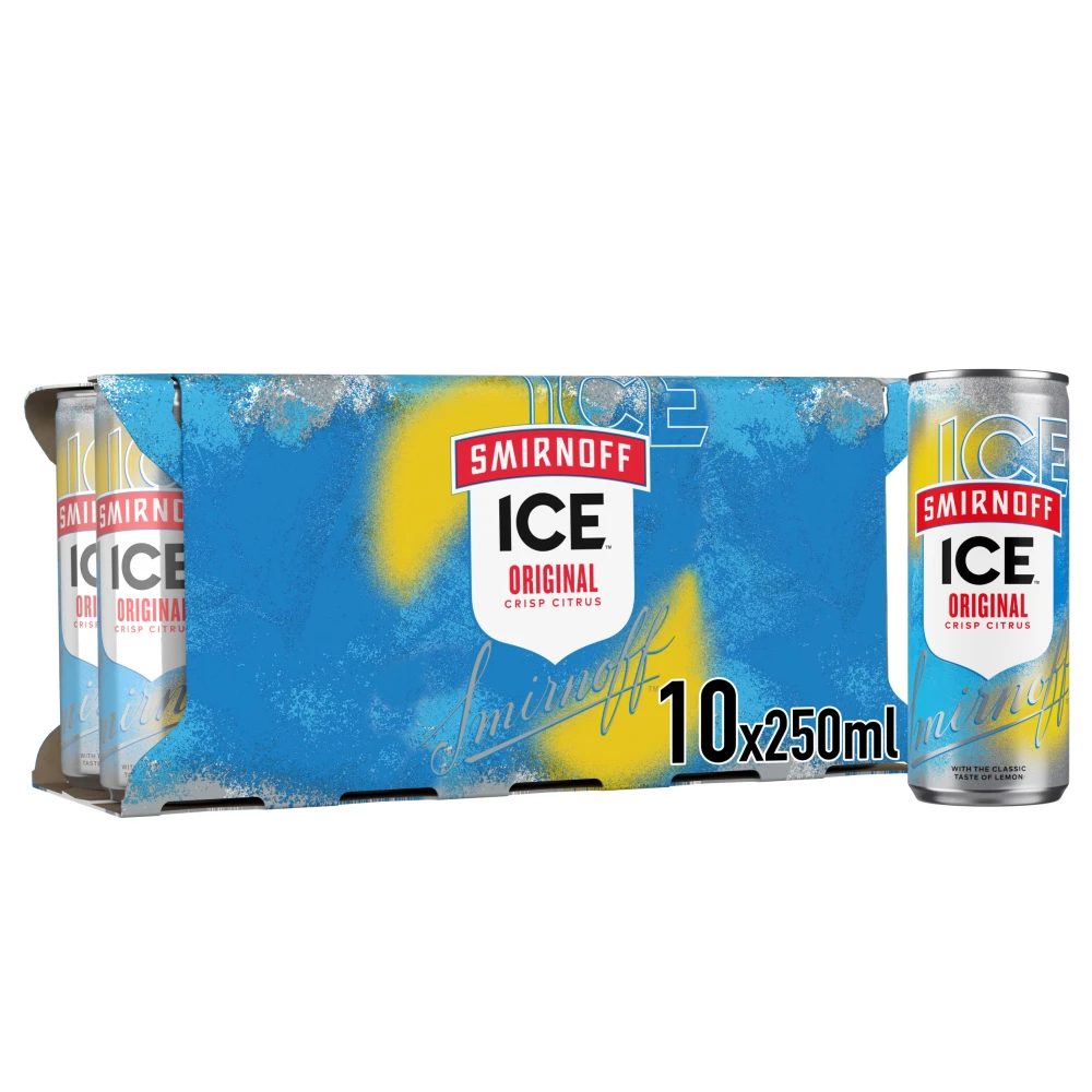 Smirnoff Ice Original 4% Vol Ready To Drink 10x250ml Can | Cocktails ...