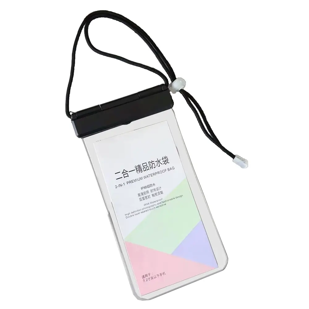 White Lable - 2-in-1 Waterproof Phone Pouch - Black | Smart Phone ...