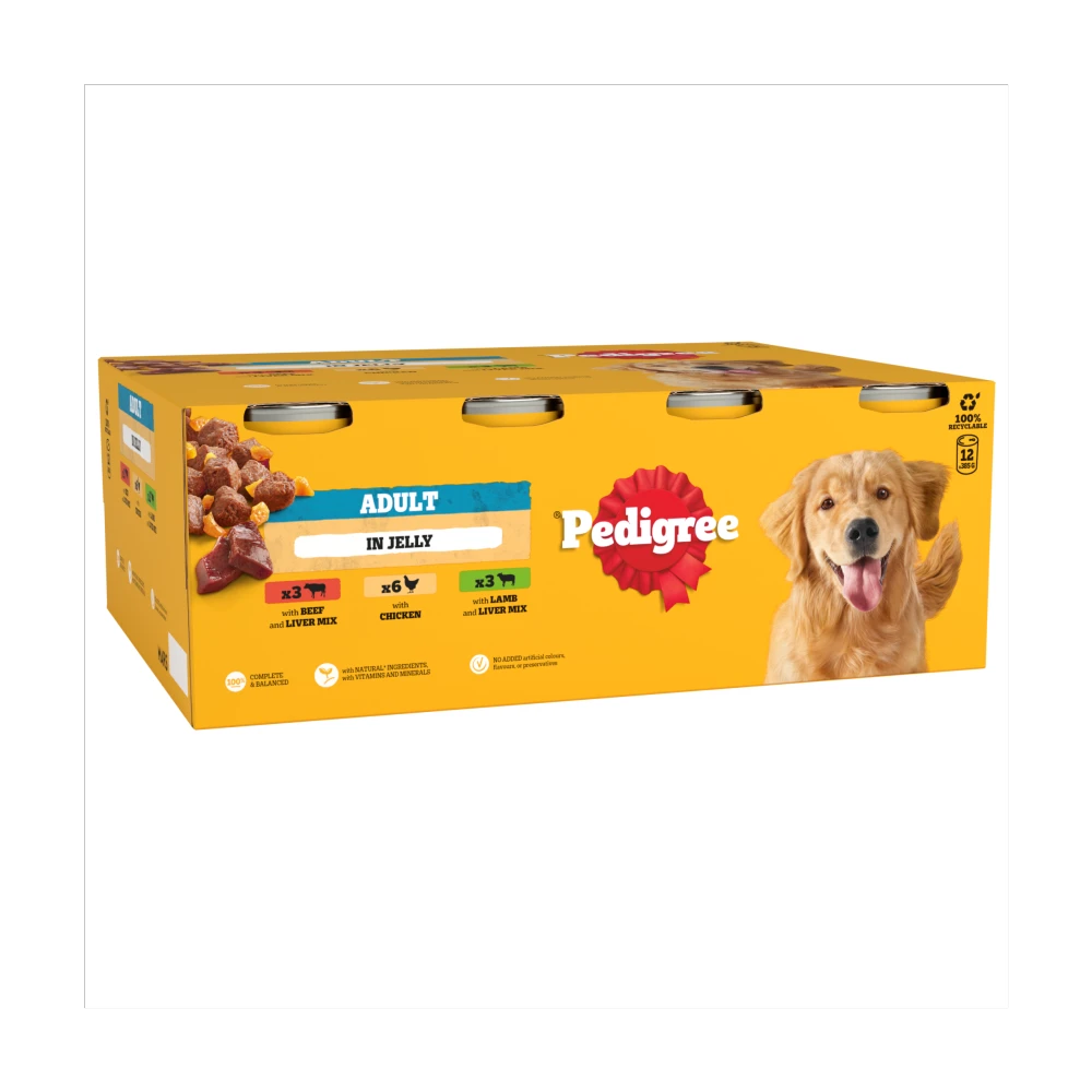 Pedigree Adult Wet Dog Food Mixed Selection In Jelly 12 X 385g Can ...