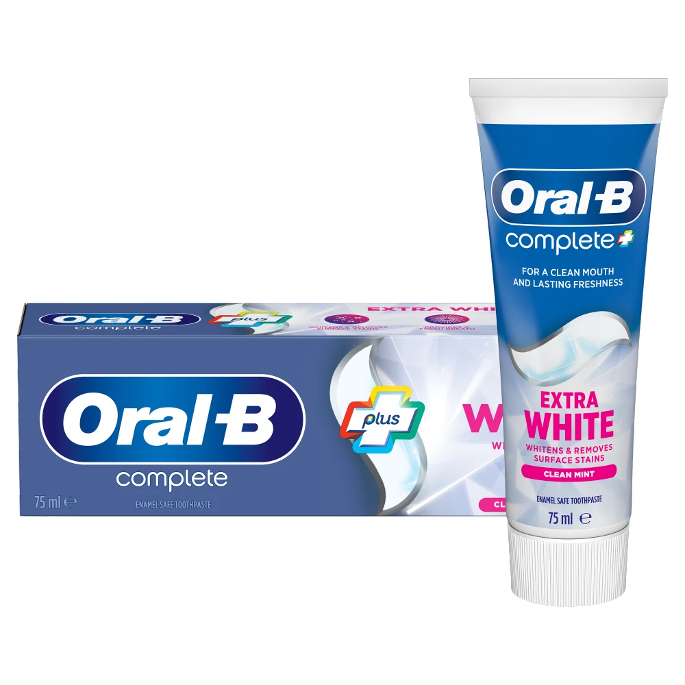 Oral-b Complete Plus Extra White Toothpaste Cool Mint 75ml ...
