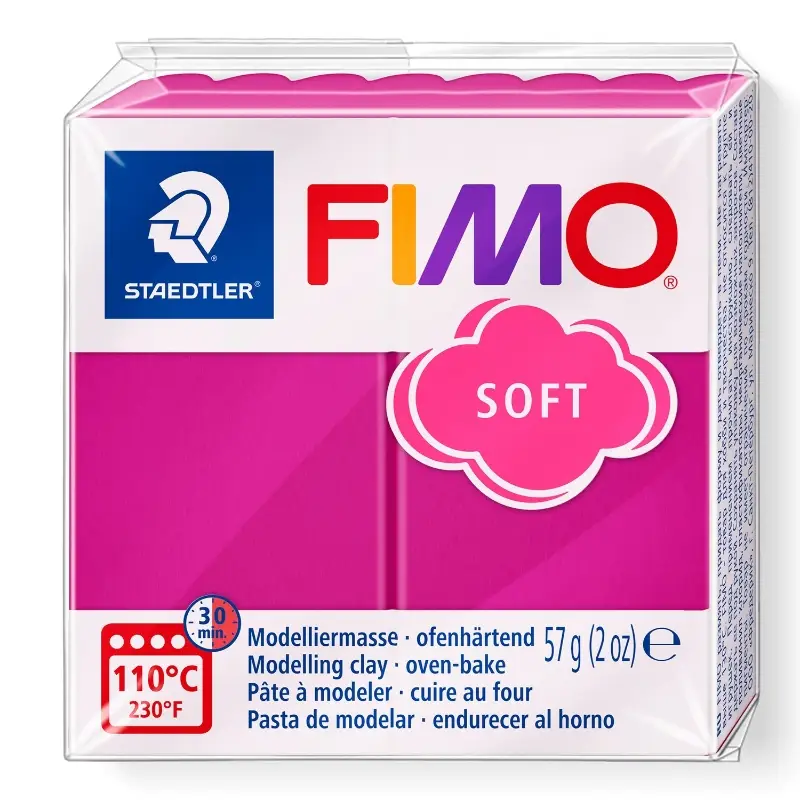 Staedtler Fimo® Soft Cherry Red Thermosetting Modeling Clay, 57 G Block ...