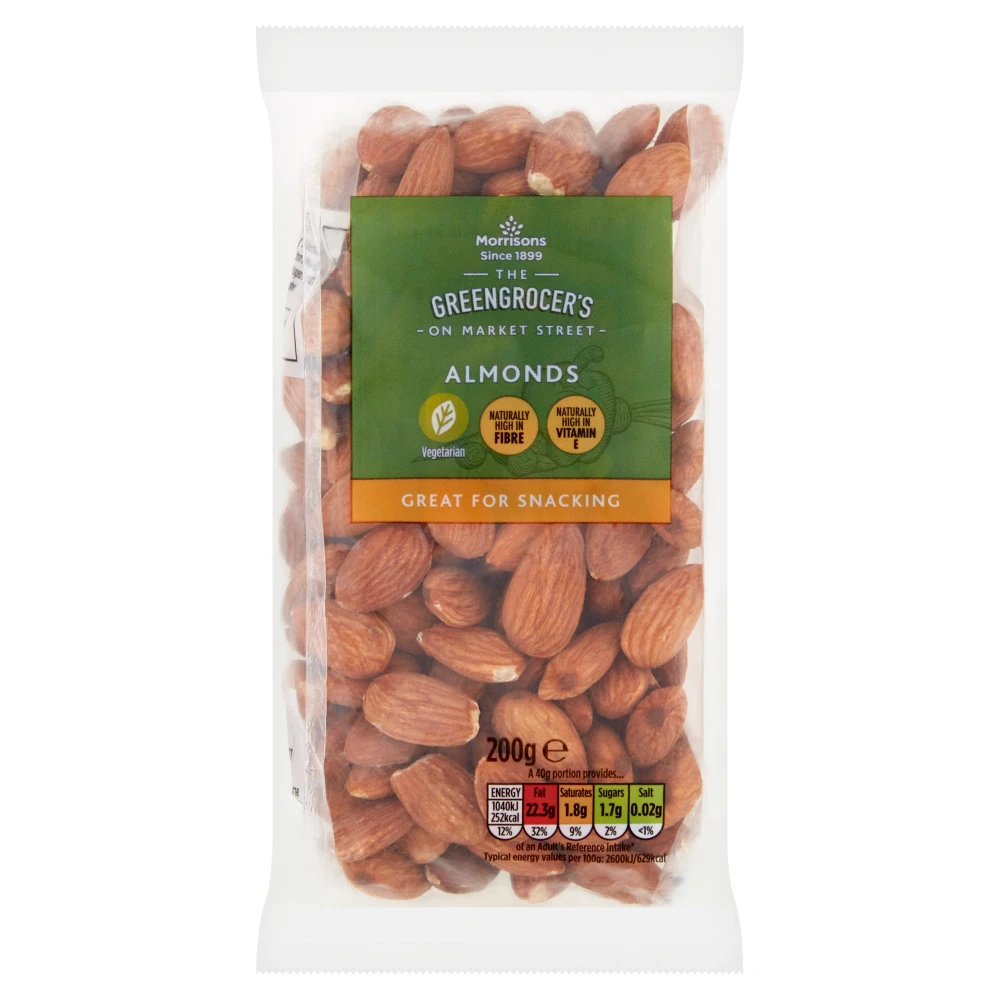 Morrisons The Greengrocer's On Market Street Almonds 200g | Nuts | Joybuy
