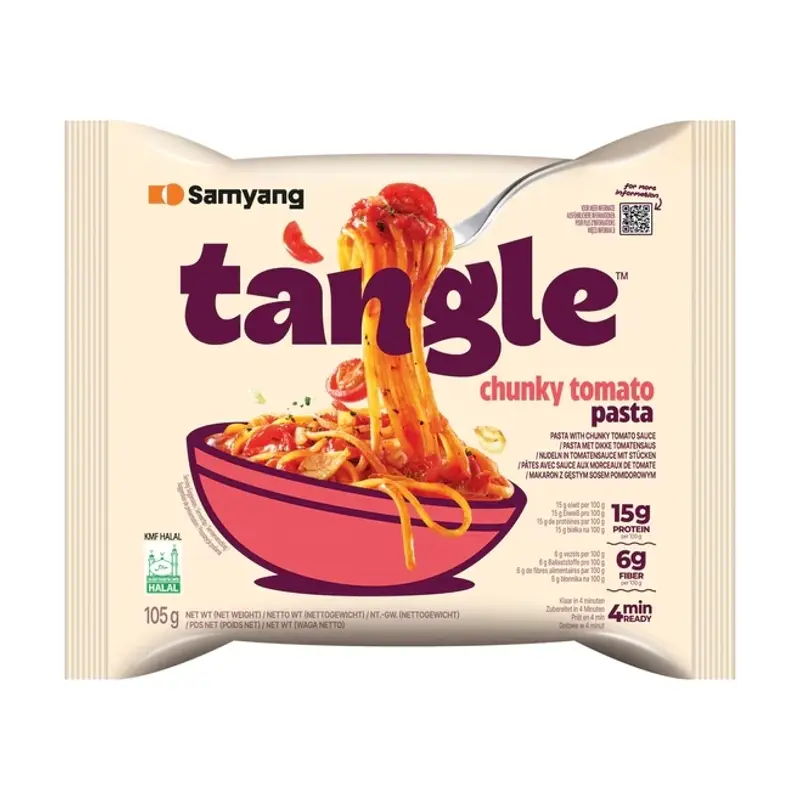 Samyang Tangle pasta met grove tomatensaus, 105 g | Rijst, pasta en ...