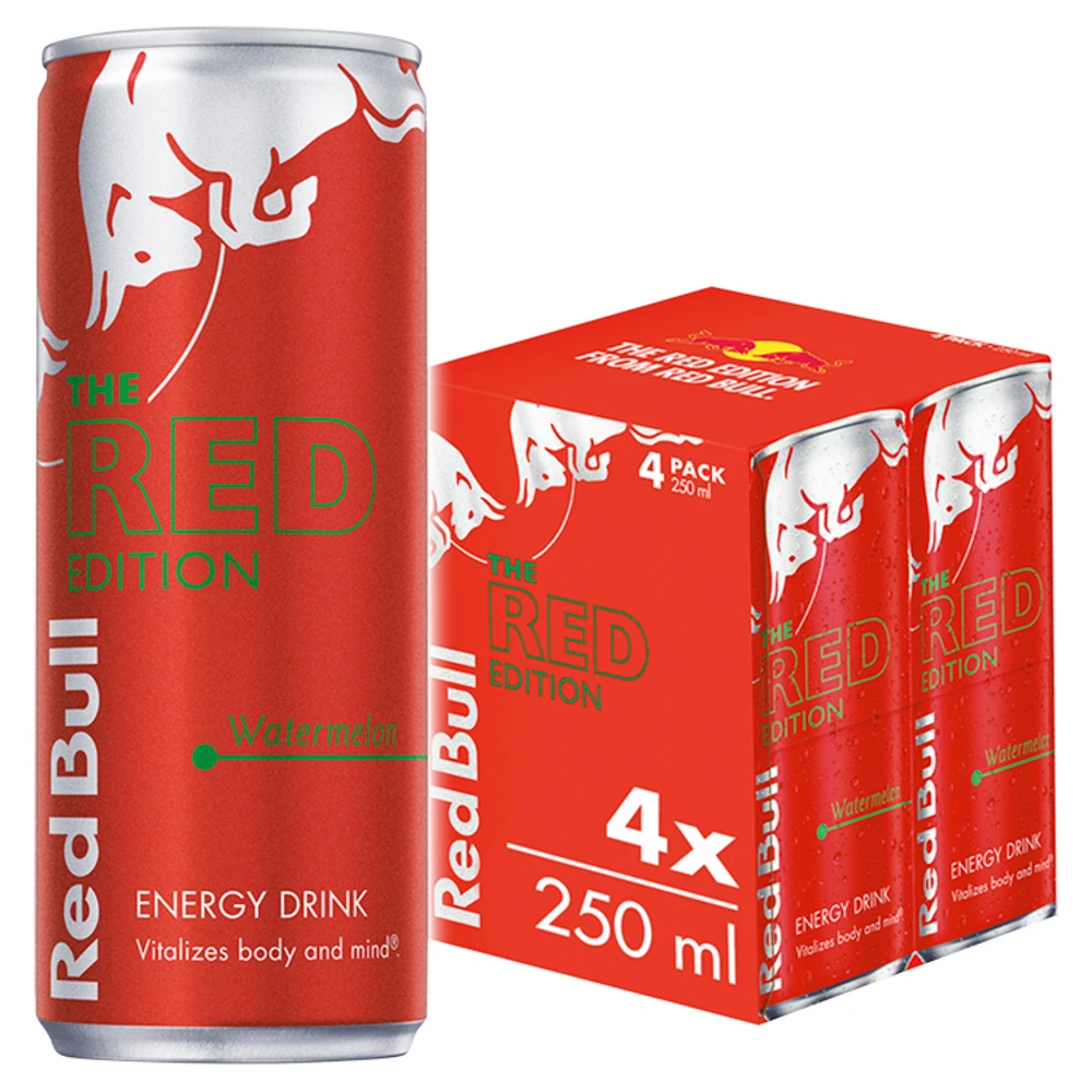 Red Bull Red Edition Watermelon 4 X 250ml | Energy, Sports & Health ...