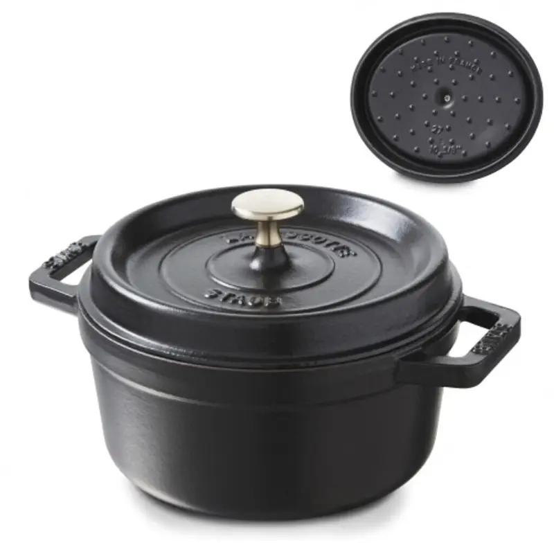 Staub Cocotte Klassieke Geëmailleerde Gietijzeren Braadpan – Met Deksel – 24 cm – 3,8 l | Potten ...