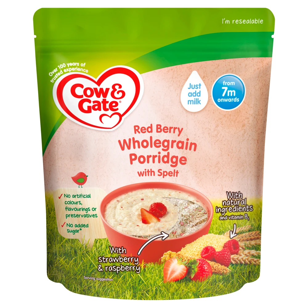 Cow & Gate Cereal Berry With Grain From 7 Months Onwards 200g | Baby ...