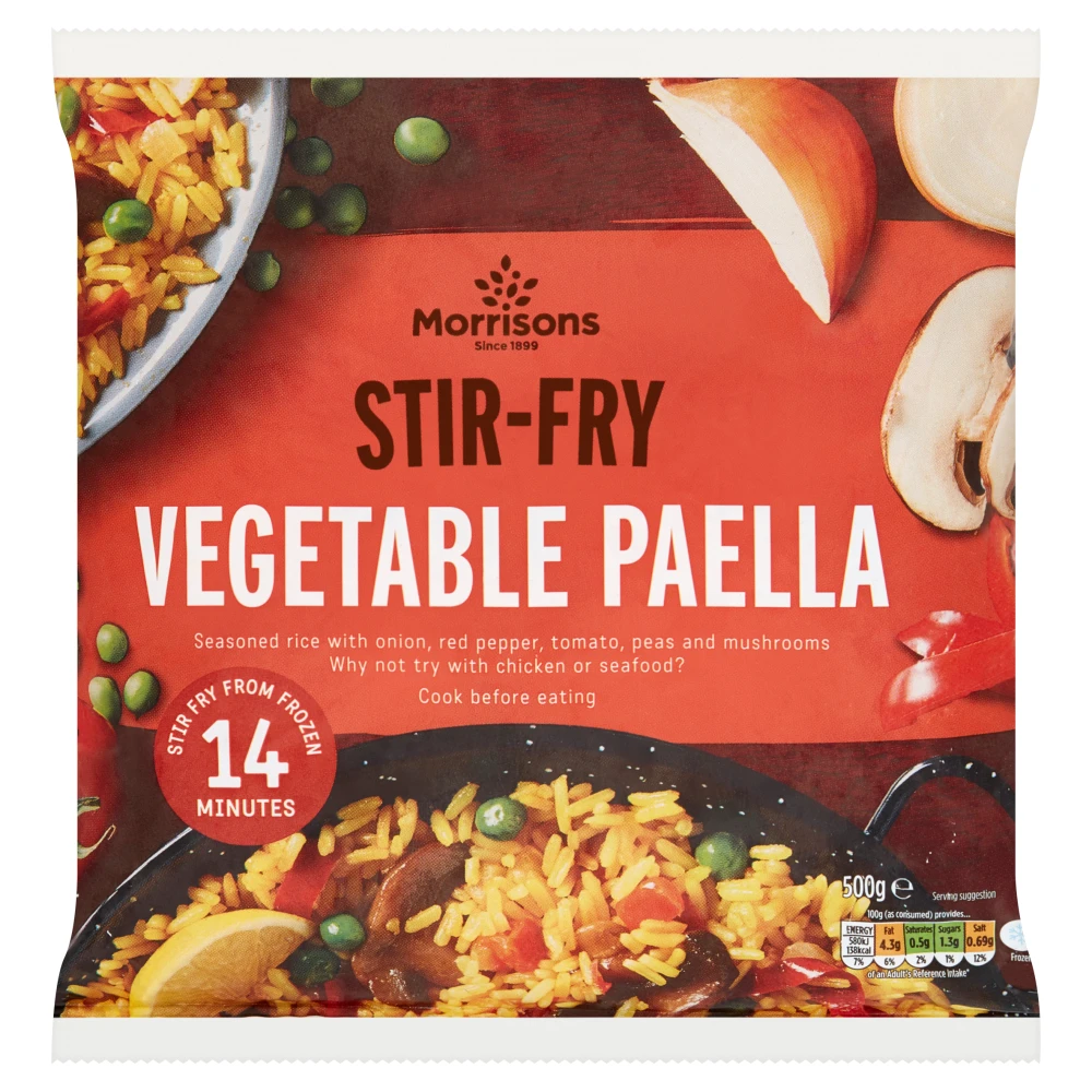 Morrisons Stir-fry Vegetable Paella 500g | Frozen Ready Meals | Joybuy