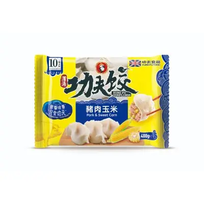Kungfu Pork & Sweet Corn Dumplings 400g 功夫水饺-猪肉玉米 400g | Bread, Pastry, Dumpling | Joybuy