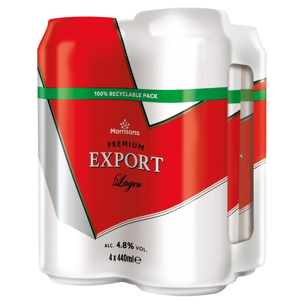 Morrisons Premium Export Lager 4 X 440ml | Beer | Joybuy
