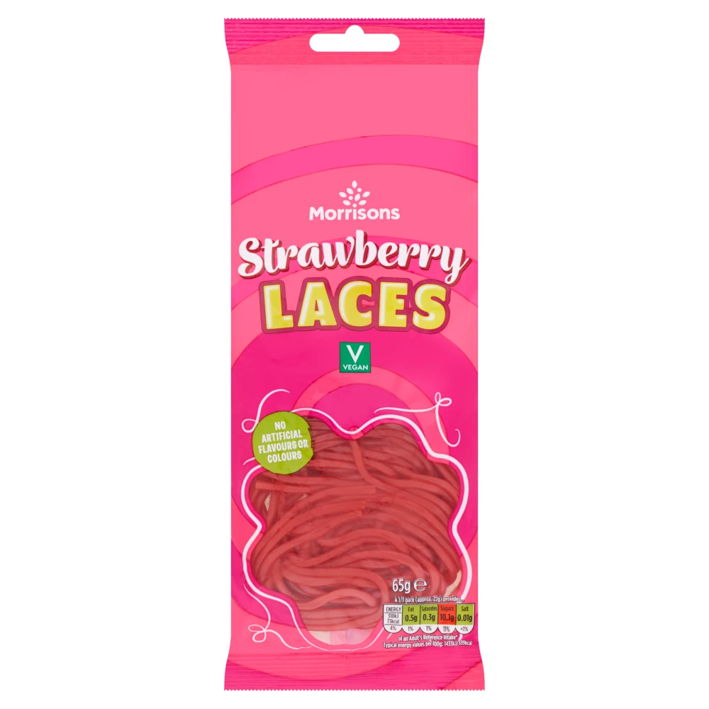 Morrisons Strawberry Laces 65g | Candy | Joybuy